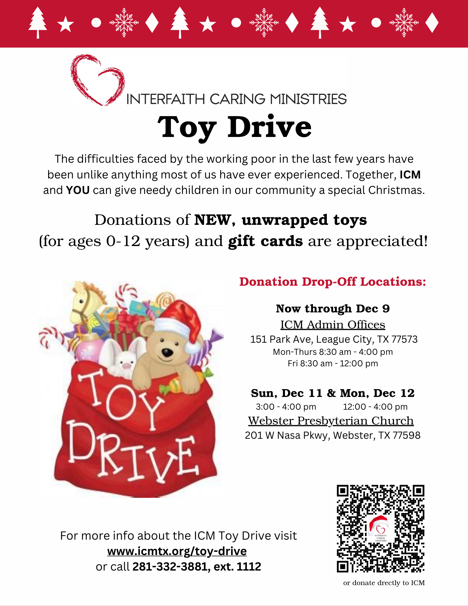 Donation Drives - Interfaith Caring Ministries